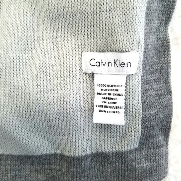 Calvin Klein | Accessories | Calvin Klein Grey Nwt Reversible Muffler ...